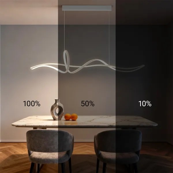 Brilagi - LED Stmív. lustr na lanku SIGNATURE LED/55W/230V 120x23 cm bílá + DO
