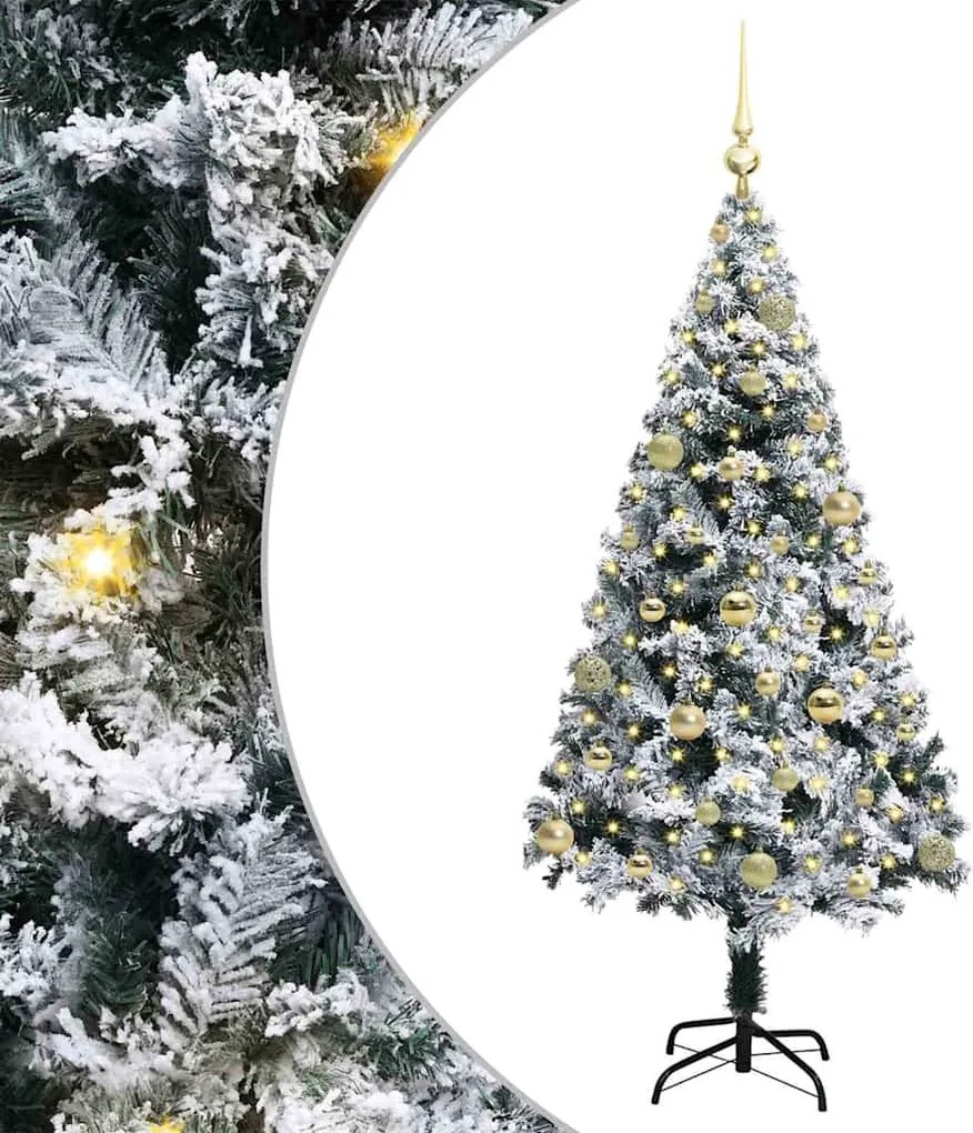 Umělý vánoční stromeček Bílá 150 cm PVC, ocel a plast 3396953