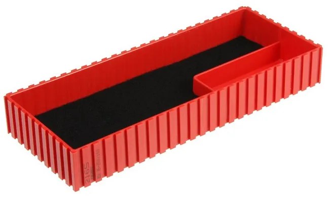 Plastová krabička na mikrometr 35-250x100 mm, červená