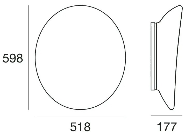 Stilnovo Dynamic, stropní svítidlo z opálového skla, 30W LED, 60x52cm, IP44