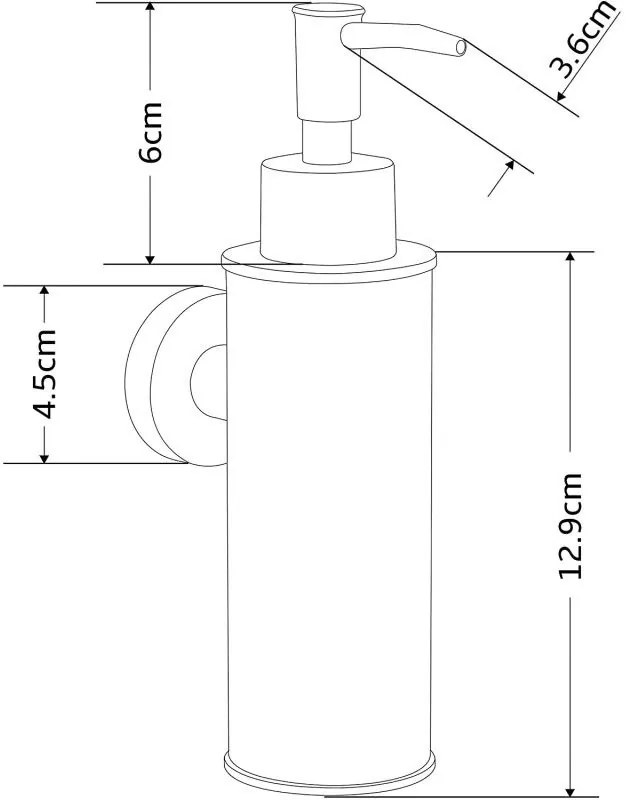 Mexen příslušenství, dávkovač mýdla kulatý, chrom, 70622-00