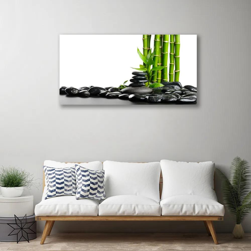 Obraz na plátně Bambus Kameny Umění 125x50 cm