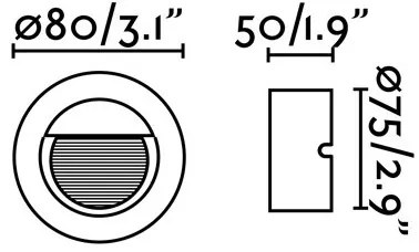 FARO 70403 - LED Venkovní nástěnné svítidlo MINI RACING LED/1,2W/230V IP44