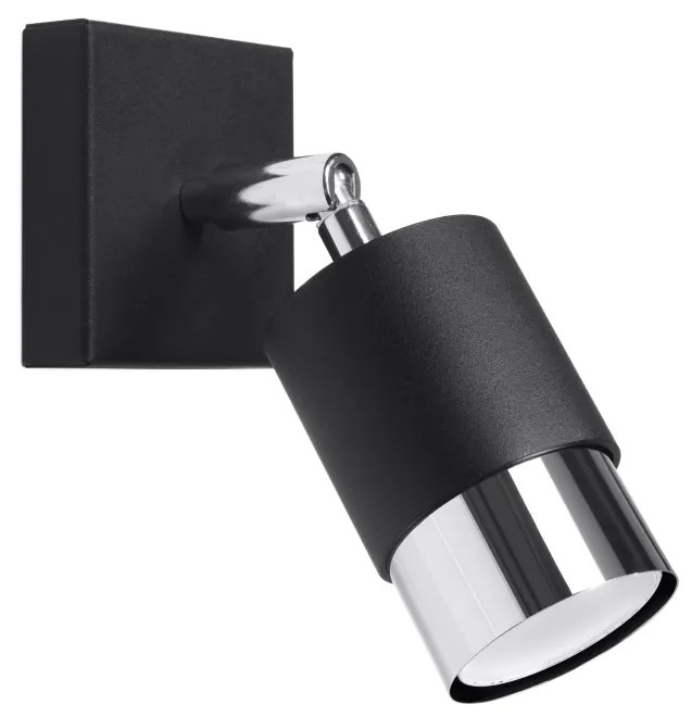 Sollux Lighting Nástěnné svítidlo NERO černá/chrom