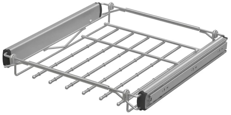 In-Design Věšák na kravaty plnovýsuv tlumené zavírání šedý Šířka koše (mm): 720 mm, Minimální nastavitelná šířka: 780 mm, Maximální nastavitelná šířka: 930 mm