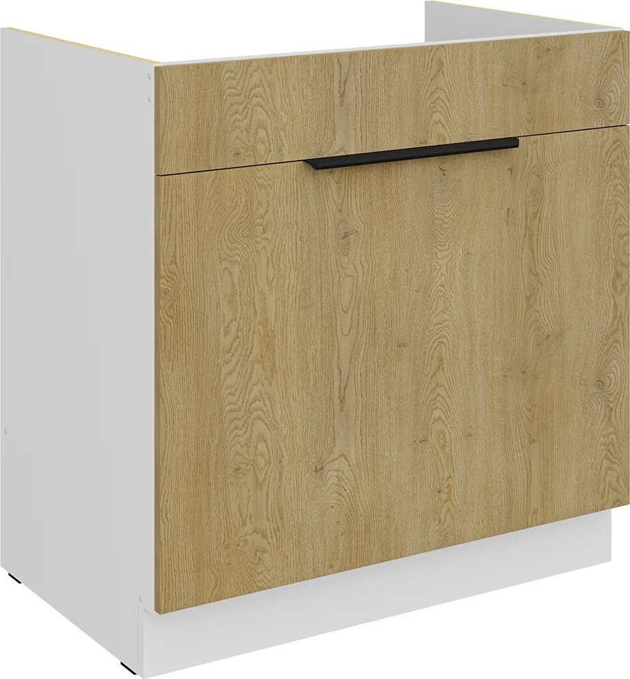 CREMONA bc | dolní skříňka 80 ZL 1S dřezová | 80 cm | PREMIUM BOX | bílá/cremona