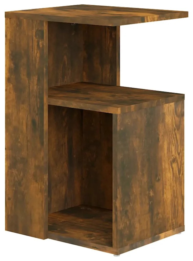 Odkládací stolek kouřový dub 36 x 30 x 56 cm kompozitní dřevo - Default Title
