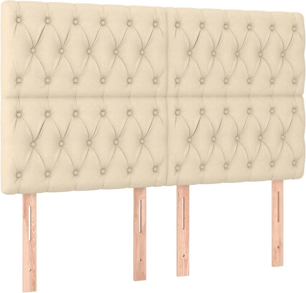 Box spring postel s matrací krémová 160x200 cm textil 3132246