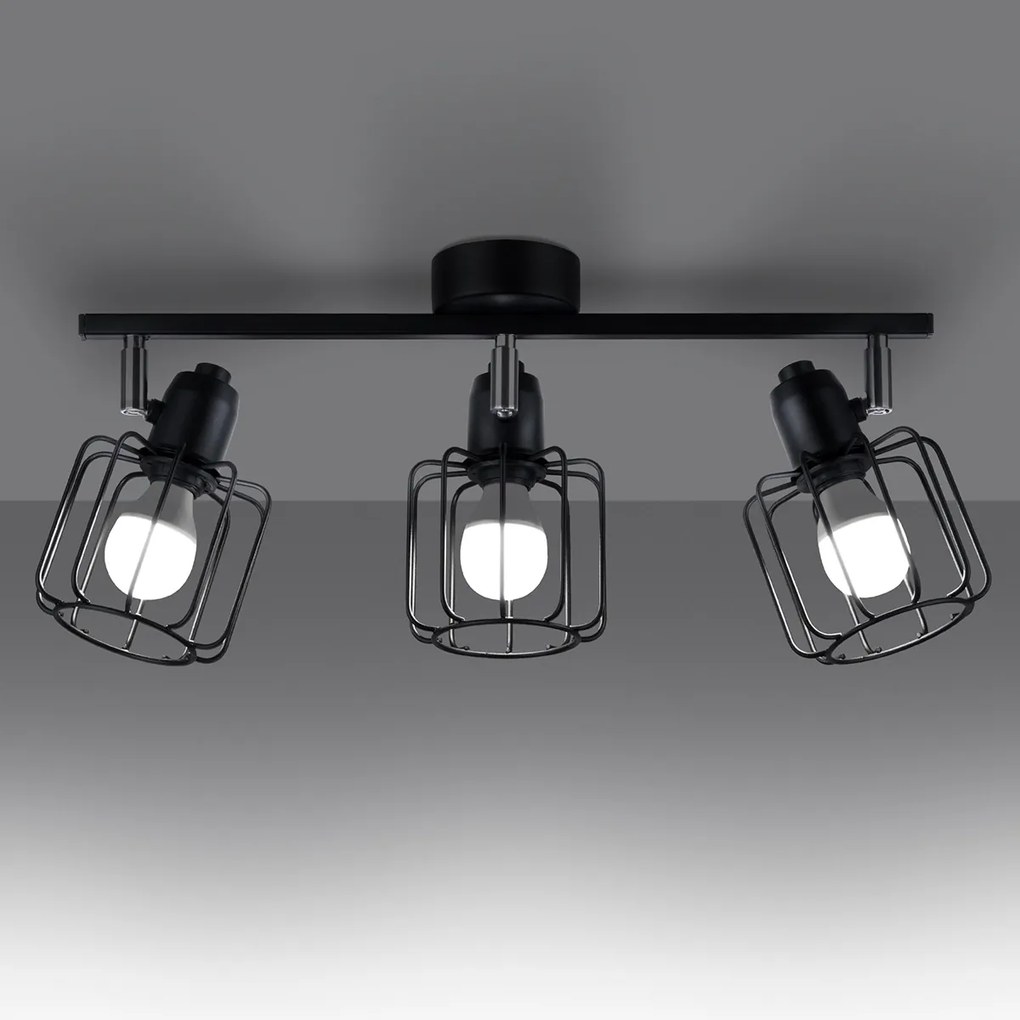 Sollux Lighting Stropní svítidlo BELUCI 3 Černá