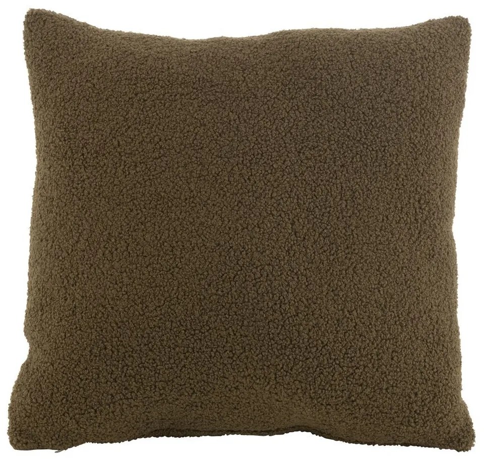 Tmavě zelený polštář Teddy Bouclé Green - 45*45 cm
