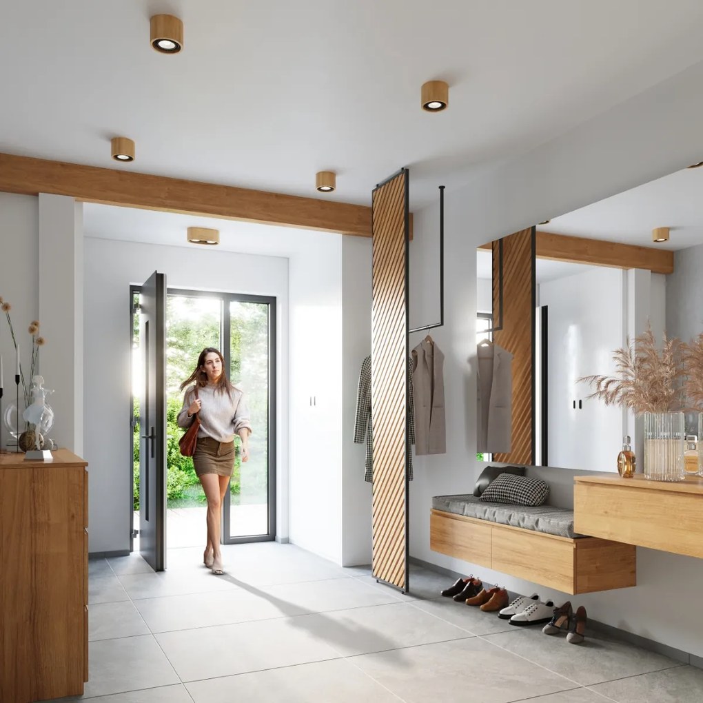 Sollux Lighting Stropní svítidlo BASIC 2 přírodní dřevo
