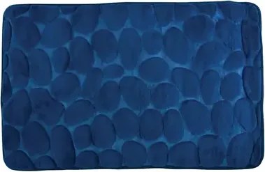 MSV PEBBLES koupelnová předložka 40 x 60 cm tmavě modrá / polyester, P