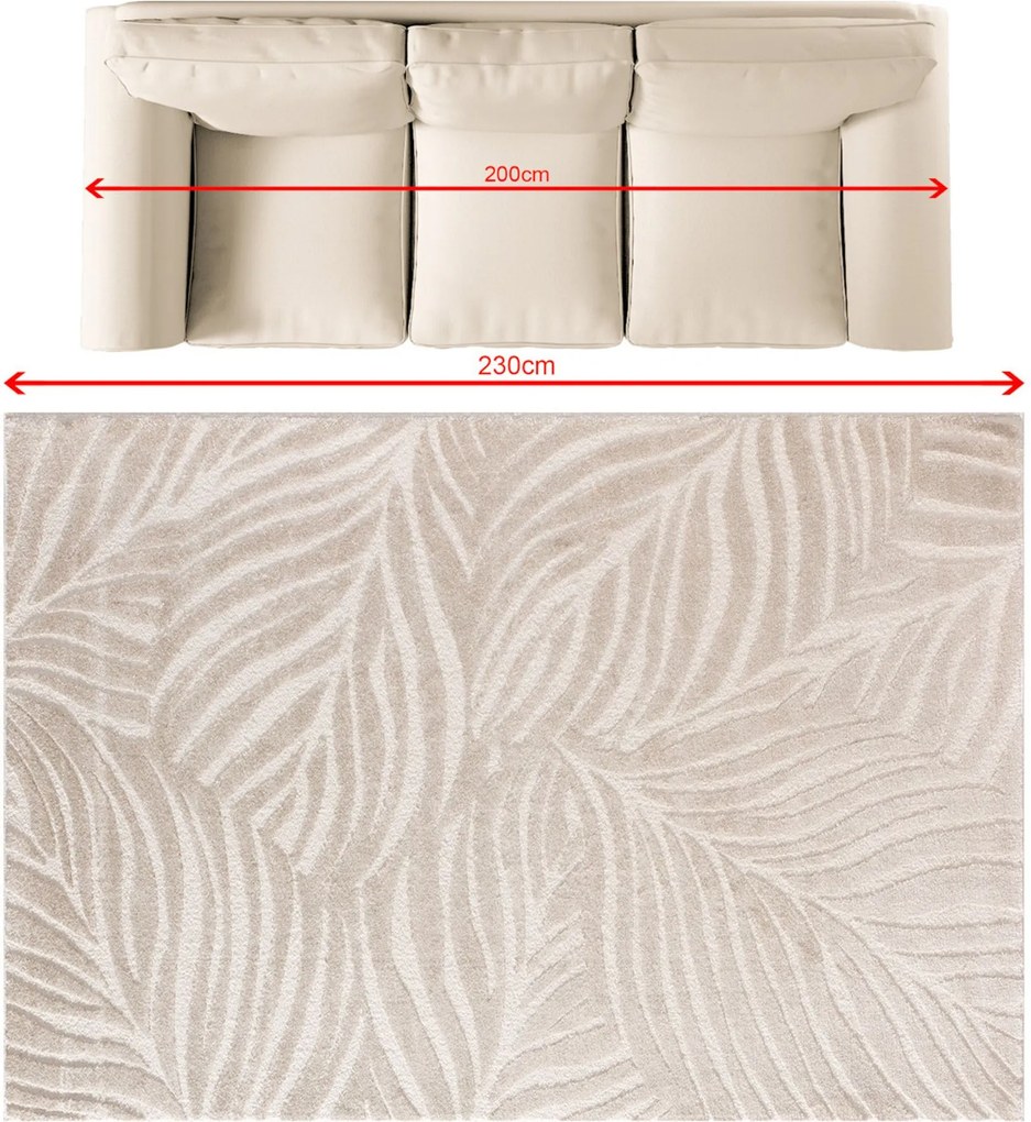 Koberec Velora béžový 160x230 cm