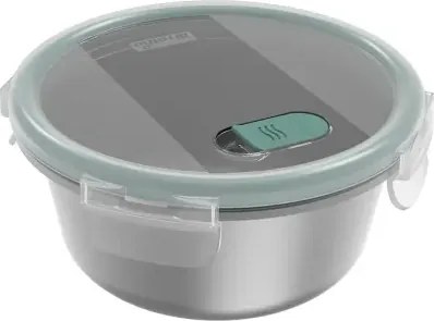 Rotho Nerezová krabička na jídlo / miska s těsnícím víkem (i do mikrovlnky) - NALA, 0,9 L
