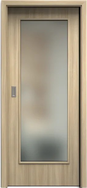 SAPELI ELEGANT KOMFORT M40 - CPL LAMINÁT - POSUVNÉ DVEŘE VČ. ZÁRUBNĚ - dub Hikari Průchozí šířka (cm): 70, Průchozí výška (cm): 197
