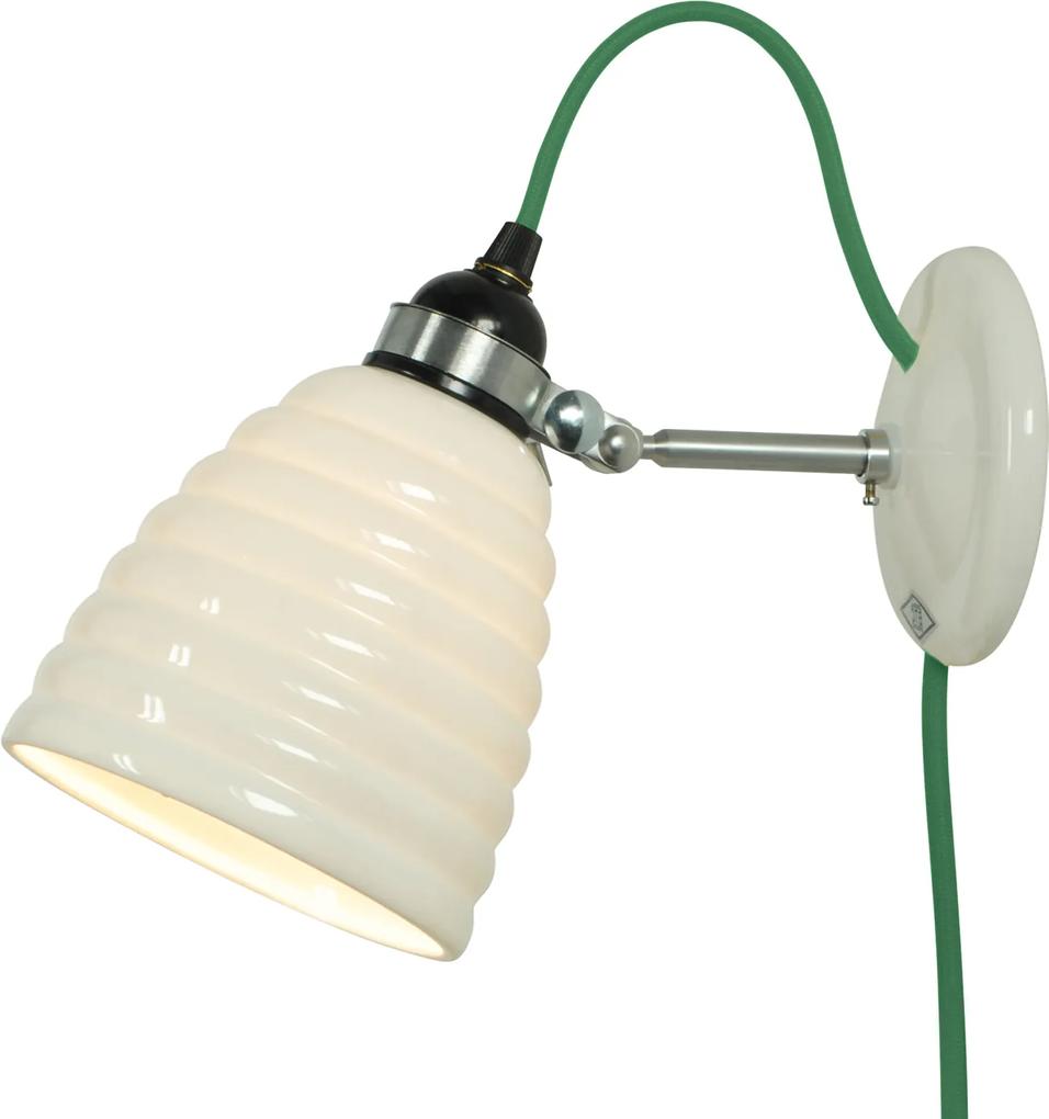 Nástěnné světlo Original BTC Hector Bibendum s vypínačem na kabelu (zelená) bílá Nástěnná světla porcelán IP20 FW504WG