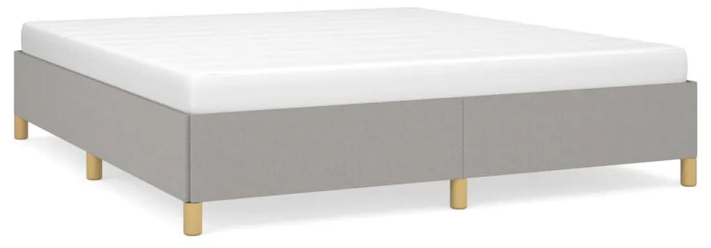 Box spring postel světle šedá 160x200 cm textil,  3120969