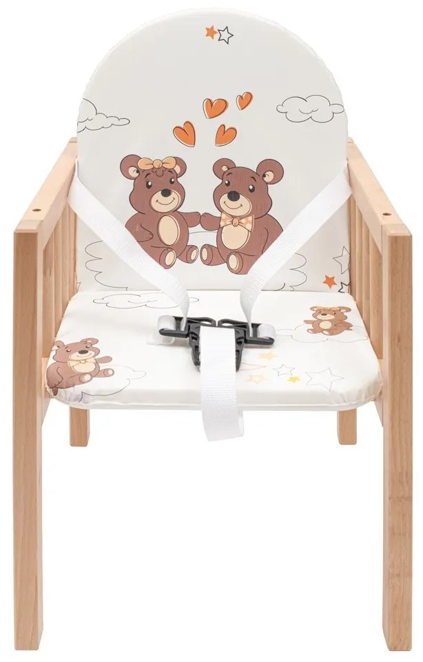 Buková židlička New Baby Victory přírodní Medvídci 2