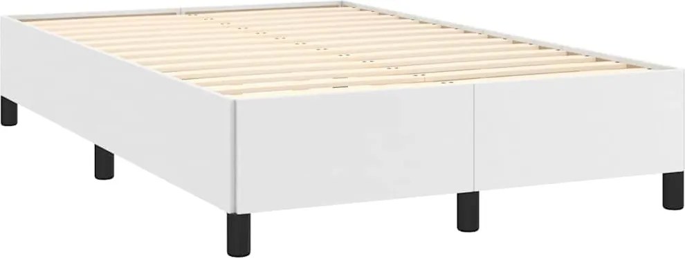 Box spring postel s matrací a LED bílá 120 x 190 cm umělá kůže 3270294