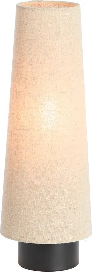 Béžová kovová stolní lampa s textilním stínidlem (výška 42 cm) Howie – Light & Living