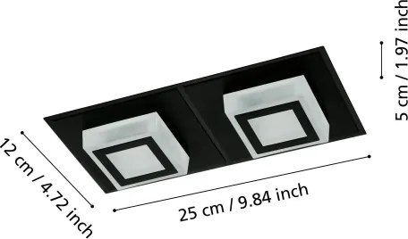 Eglo 99362 - LED Stropní svítidlo MASIANO 2xLED/3,3W/230V