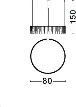 Závěsné LED svítidlo NOVA LUCE STELLAR 31W 3000K 9186976 stmívatelné Triac