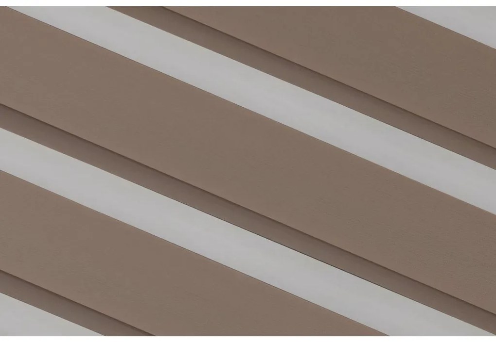 Dekodum Roleta den a noc v bílé kazetě zatemňovací, barva látky Tmavě béžová Šířka (cm): 95, Výška (cm): Balkonová (do 200 cm), Strana mechanismu: Práva