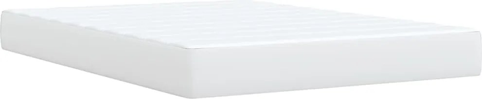 Box spring postel s matrací bílá 160x200 cm umělá kůže 3290729
