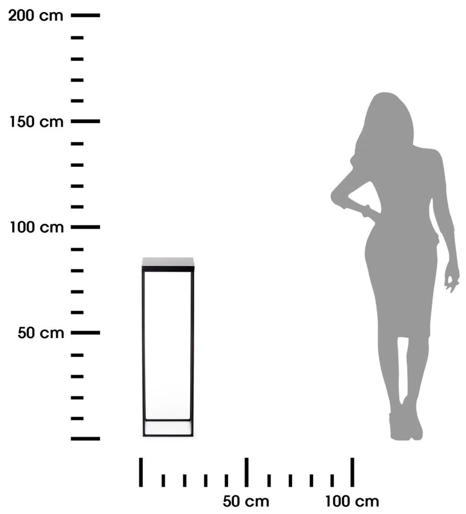 Květinový stojan CHARR 80 cm černý