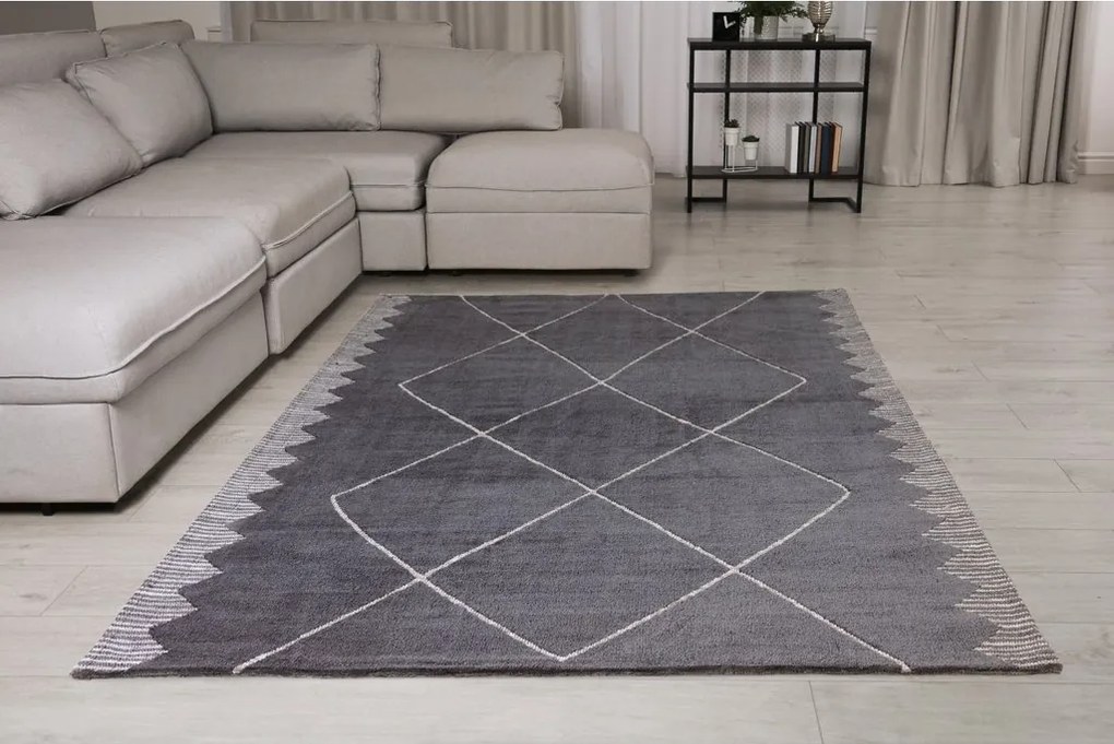 Tribeca Design Kusový koberec Arone Diamond Black Rozměry: 200x290 cm