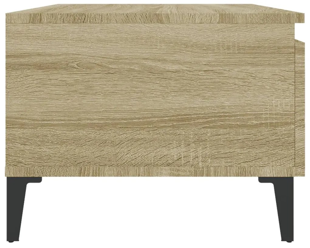 Odkládací stolek dub sonoma 50 x 46 x 35 cm kompozitní dřevo - Default Title