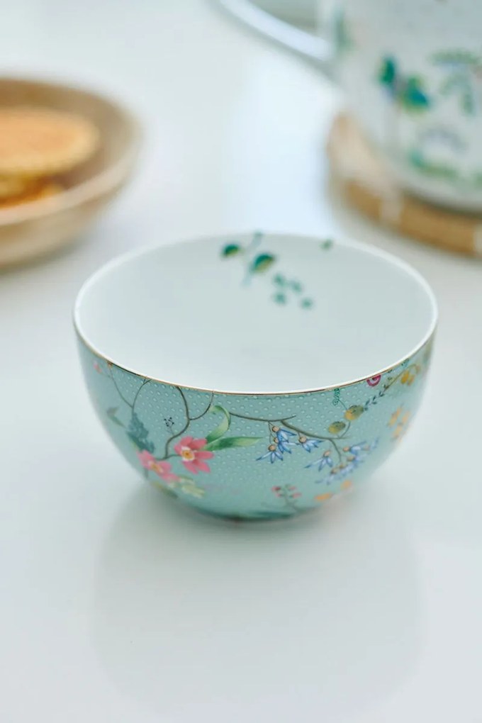 Pip Studio Jolie Flowers Blue, miska ∅12cm, modrý