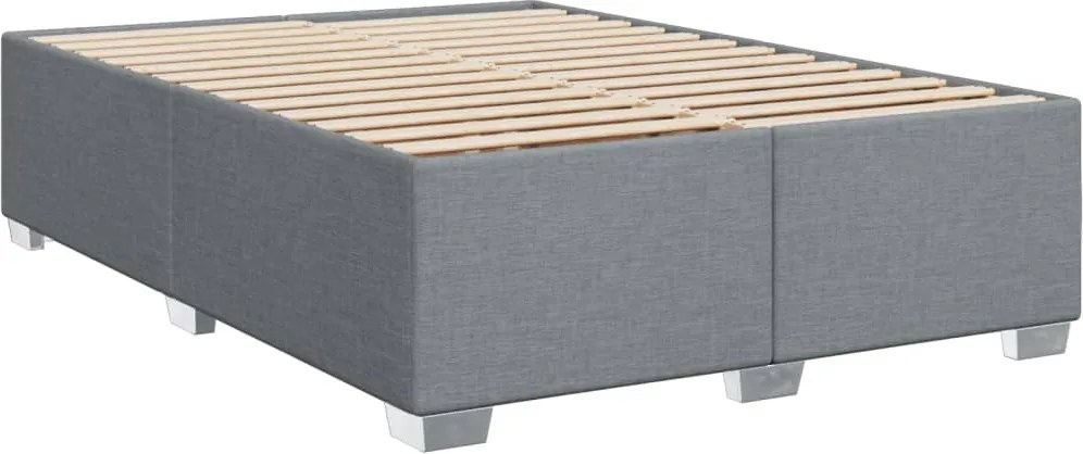 Box spring postel s matrací světle šedá 140 x 200 cm textil 3285911