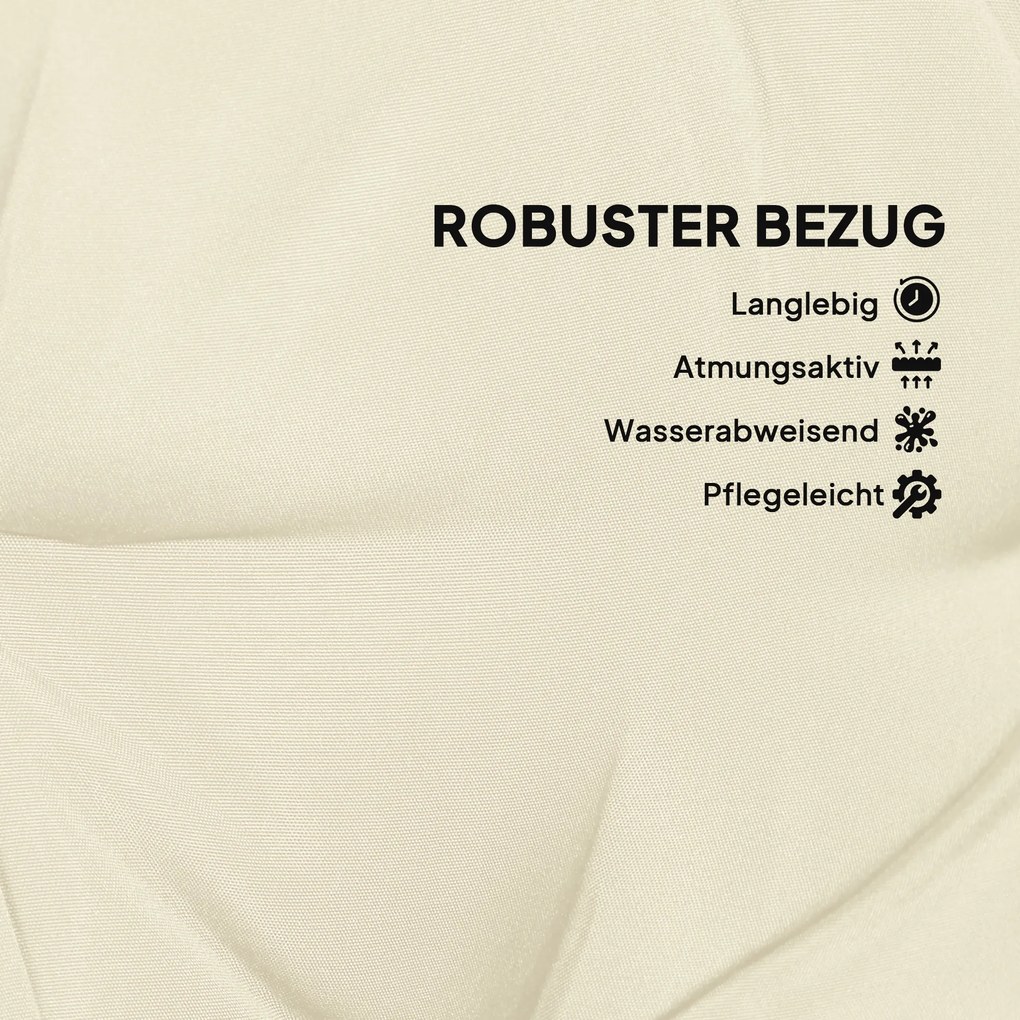 Sada polštářů Outsunny pro hollywoodskou houpačku 170 cm polštář na křeslo, polštář na houpačku, polštář na sedadlo, zahradní polštář se zádovými a b…