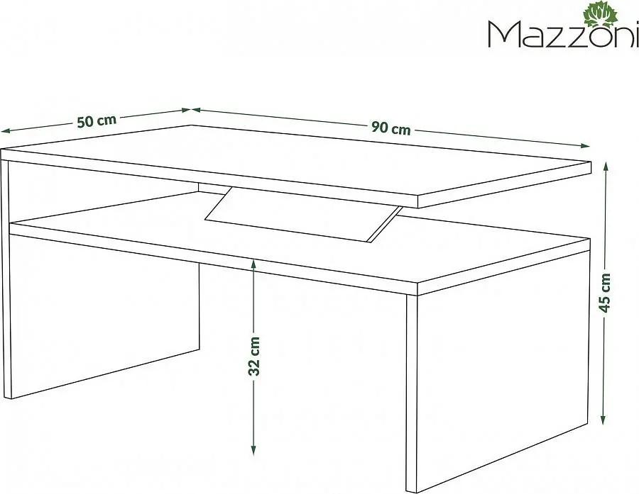 Casarredo - Komfort nábytek Konferenční stolek PRIMA 90x50 cm bílá/černá