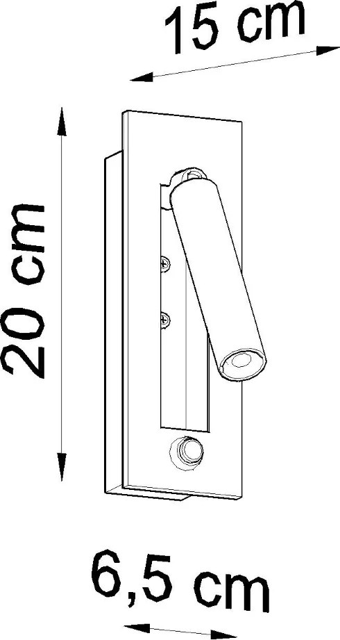 Sollux Lighting Nástěnné svítidlo ENIF černé