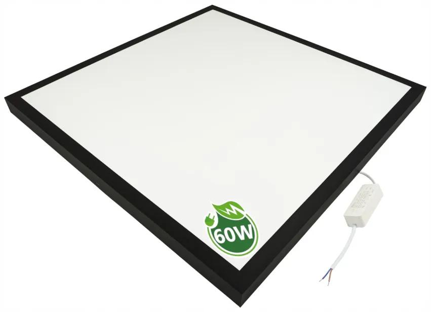 LED panel povrchový černý - 60x60 - 60W - neutrální bílá
