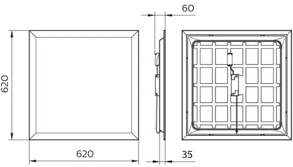 Philips - LED Panel podhledový PROJECTLINE LED/36W/230V 62x62 cm