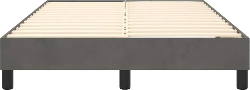 Rám postele s boxspringem tmavě šedá 120 x 200 cm samet 3120761