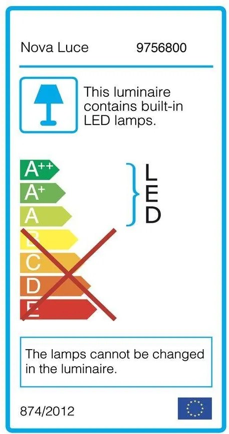 NV 9756800 Venkovní sloupkové svítidlo PAX černý hliník LED 9W 3000K 100-240V 108st. IP54 - NOVA LUCE