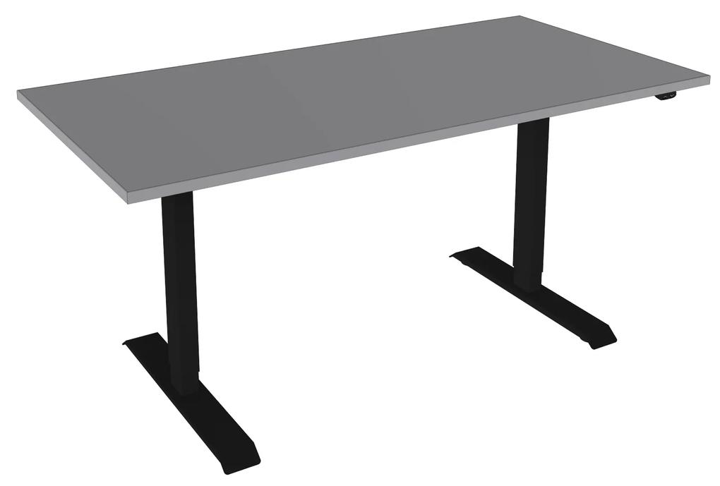NOBL Dynamic Elektr. nastavitelný polohovací stůl 160x80 Dynamic Dekor stolové desky: šedá, Barva podnože: černá