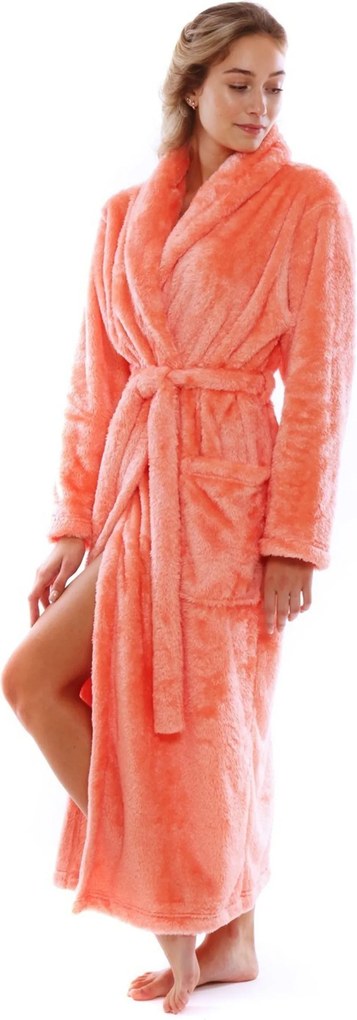 Lososový huňatý župan Lilly extra 21 20 2251 - XL