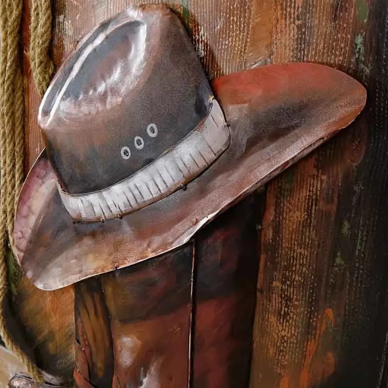 Kovový 3D obraz Cowboy