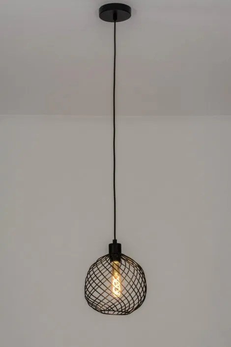 Závěsné designové svítidlo do ložnice Diya Black