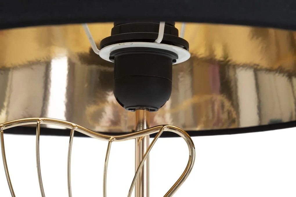 Stolní lampa Leaves 60 cm černo-zlatá