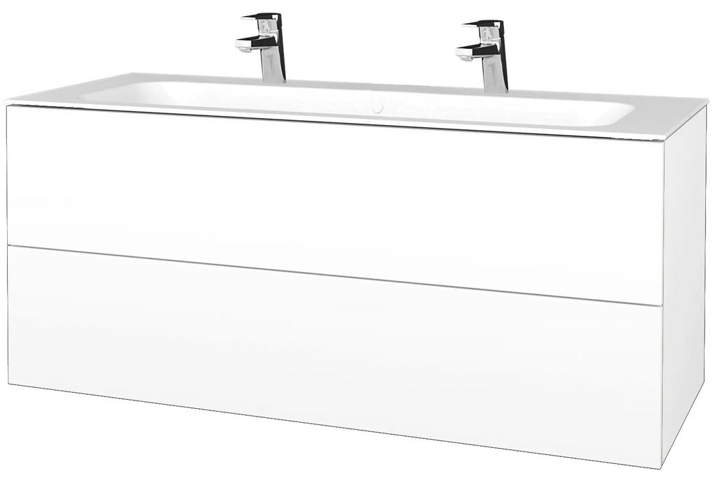 Dřevojas Koupelnová skříňka VARIANTE SZZ2 120 Varianta: M01 Bílá mat / M01 Bílá mat