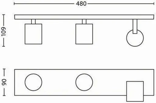 Philips - LED RGBW Stmívatelné bodové svítidlo RUNNER 3xGU10/6,5W/230V bílá