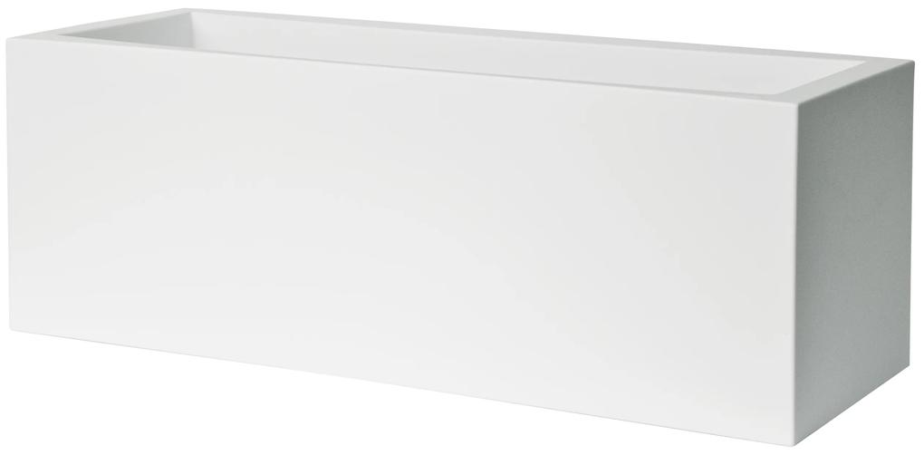 Plust - Designový květináč KUBE,  80 x 30 x 30 cm, bílý