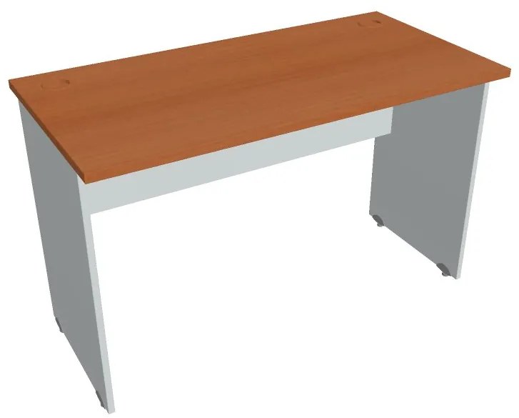 Stůl pracovní rovný 120 cm - Hobis Gate GE 1200 Dekor stolové desky: třešeň, Dekor lamino podnože: šedá