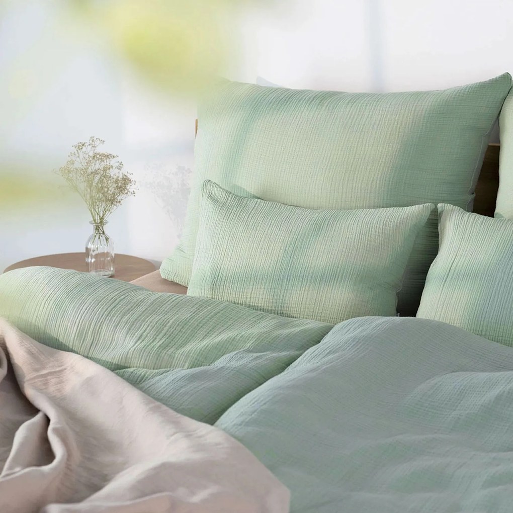 Celoroční mušelínové povlečení Salvia - GOTS Velikost: atypický 200 x 200 + 2 x 70 x 90